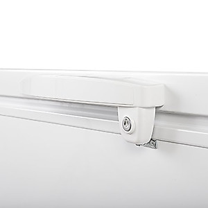 DUURA DCF30 Chest Sub Zero Commercial Freezer with Split Top Double Locking Lids, Indoor or Outdoor Ready for Garage, Basement, Restaurant, Cafe, Cu. Ft, White, 30 cu.ft