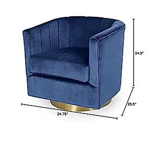 Christopher Knight Home Conrail Club Chair, Cobalt + Copper