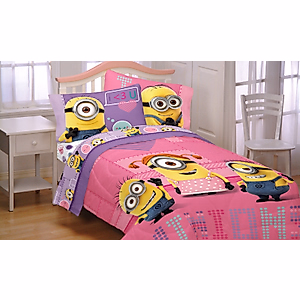 Universal's Minion Girls Way 2 Cute Microfiber Twin Sheet Set