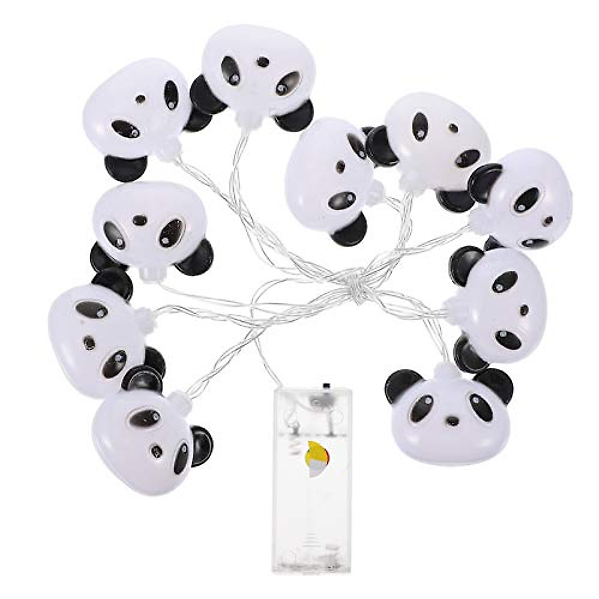 Uonlytech Panda Shape String Light Battery Operated Decorative String Lamps Cute Panda Hnaging Light for Bedroom Garden Parties Wedding Holiday