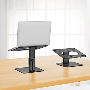 BESIGN LSX6N Laptop Stand, Ergonomic Adjustable Notebook Riser Holder, Computer Stand Compatible with Air, Pro, Dell, HP, Lenovo More 10-15.6" Laptops, Black