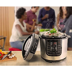 Megachef Digital Pressure Cooker, Silver, 6 quart