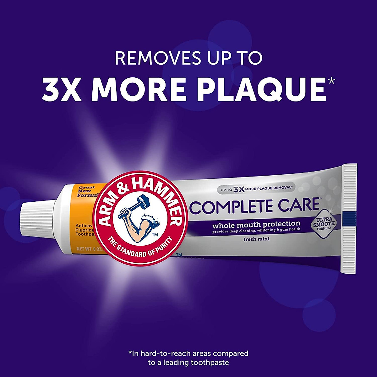 ARM & HAMMER Complete Care Fluoride Anticavity Toothpaste, Fresh Mint 6 oz (Pack of 2)