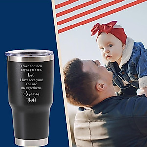 Fathers Day Dad Gifts from Daughter Son, Dad Birthday Gifts, Birthday Gifts for Men Dad Papa Stepdad,30 oz Tumbler Mug Black