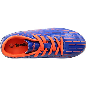 BomKinta Kid's FG Soccer Shoes Athletic Outdoor Soccer Cleats Blue Size 1 M US Little Kid