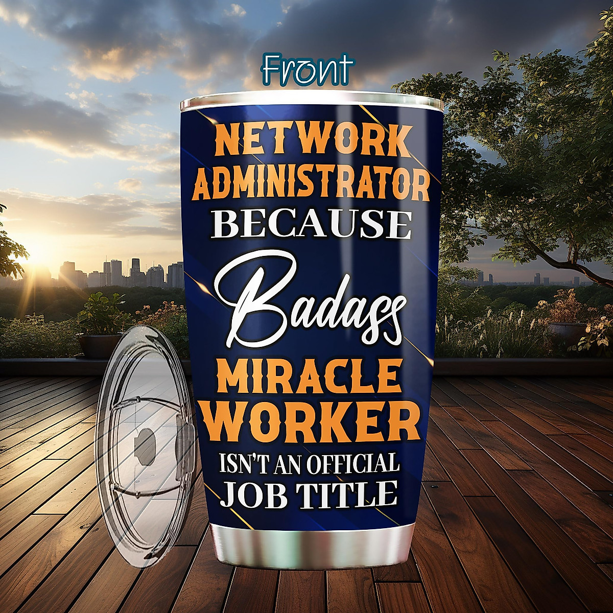 Network Administrator Tumbler 20oz – Stainless Steel Insulated Travel Mug for Men & Women, Coffee Cup Gift for Network Administrator, Work, Office, Retirement, Birthday, Christmas, Appreciation