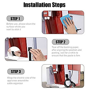 Cord Organizer for Appliances 24 PCS, Cable Manager Clamp for Small Kitchen Appliances, Used for Household and Pressure Cookers, Blenders, Coffee Machines, Toasters (Black, Gray)