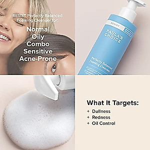 Paula's Choice RESIST Perfectly Balanced Foaming Cleanser, Hyaluronic Acid & Aloe, Anti-Aging Face Wash, Large Pores & Oily Skin, 6.4 Ounce