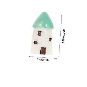 YARNOW 40 Pcs Micro Landscape House Bonsai Miniature Figurine Plant Pot Decor Miniature Garden Figurines Miniature Castle Figurine Mini Fairy House Accessories Mushroom Resin Rural Suite