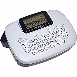 Brother P-Touch, PTM95, Monochrome, Handy Label Maker, 9 Type Styles, 8 Deco Mode Patterns, Navy Blue, Blue Gray