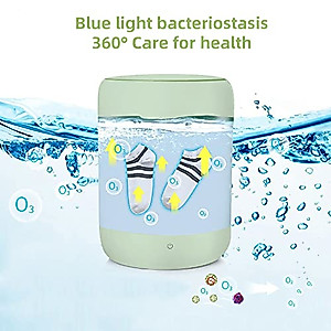 Mini Portable Ultrasonic Washing Machine, Mini Sock Washer Underwear Socks Tiny Clothes Washing Cleaning Machine 2.8L Capacity Dormitory Washer For Home Travel