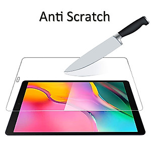 Orzero (2 Pack) Tempered Glass Screen Protector Compatible for Samsung Galaxy Tab A 10.1 inch 2019 (T510), 2.5D Arc Edges 9 Hardness High Definition Anti-Scratch Bubble-Free