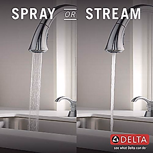 Delta Faucet Addison Touch Kitchen Faucet Brushed Nickel, Kitchen Faucets with Pull Down Sprayer, Kitchen Sink Faucet, Touch Faucet for Kitchen Sink, Touch2O Technology, Arctic Stainless 9192T-AR-DST