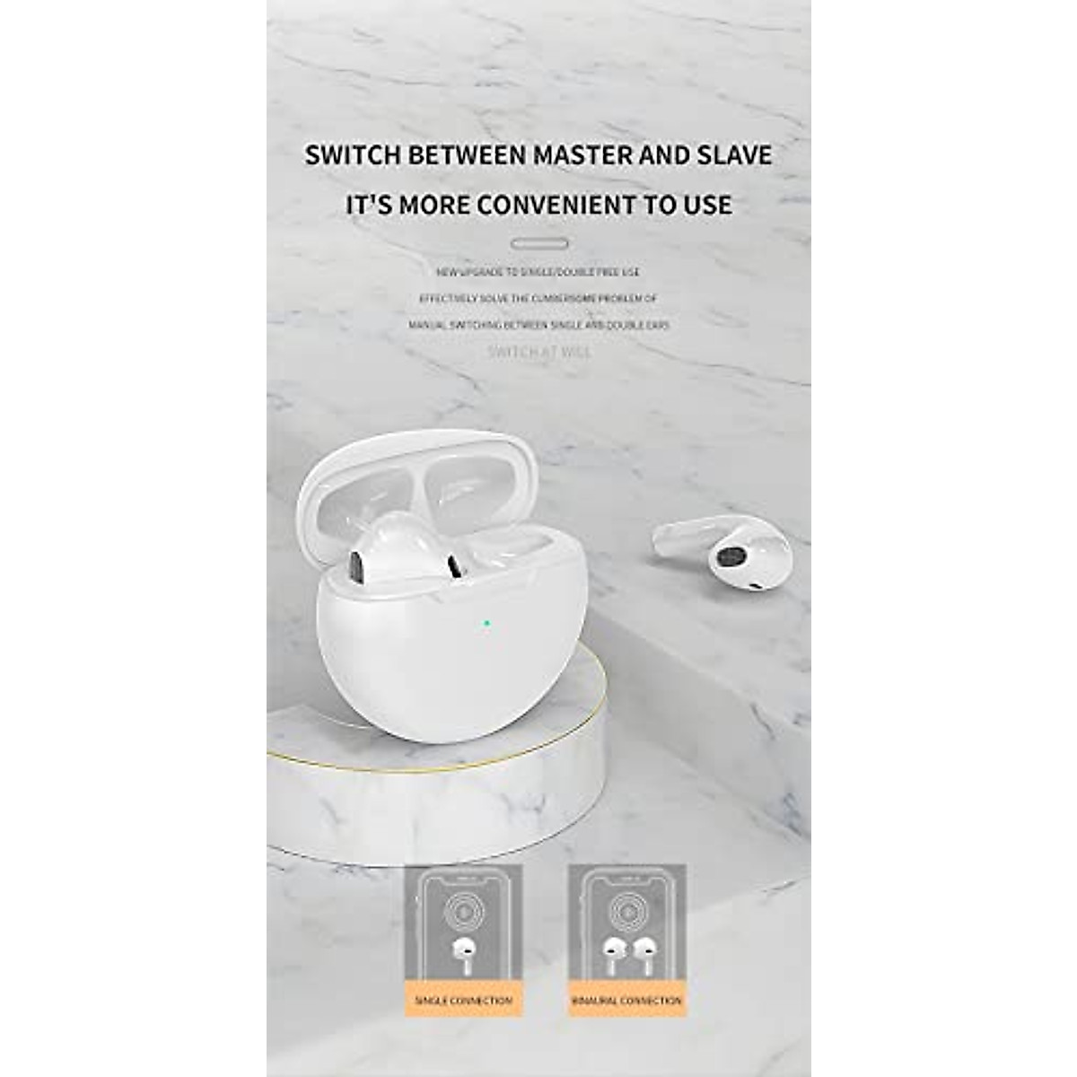 Original Pro6 TWS Smart Touch Control Wireless Headphone Bluetooth 5.0 Earphones Sport Earbuds Music Headset for All Smartphones