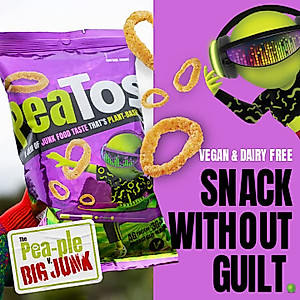 PeaTos® - the Craveworthy upgrade to America's favorite snacks - PeaTos Classic Onion Rings in 3 oz. Bags (4 pack) full of “JUNK FOOD” flavor and fun WITHOUT THE JUNK. PeaTos are Pea-Based, Plant-Based, Vegan, Gluten-Free, and Non-GMO.