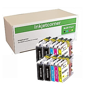Inkjetcorner Compatible Ink Cartridges Replacement for LC203 LC203XL for use with MFC-J460DW MFC-J480DW MFC-J485DW MFC-J680DW MFC-J880DW MFC-J885DW (4 Black, 2 Cyan, 2 Magenta, 2 Yellow, 10-Pack)