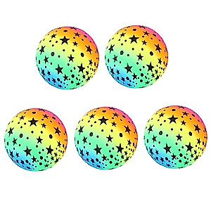 FELTECHELECTR 5 Pcs 22 Beach Toy Water Pool for Kids Bulk Toys for Kids Swimming Pool for Kids Sports Kickball Flap Football Water Inflatable Ball Rainbow Ball Beach Ball Child Gradient Toy Ball