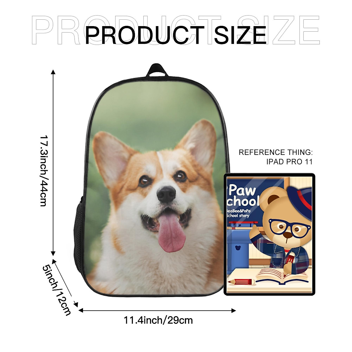 Gaxuciat Custom Backpackand and Lunch Bag, Personalized Lightweight School Bookbag with Lunch Tote Bag Add Your Photo Text for Boys and Girls, Travel, Work