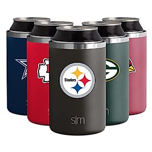 Simple Modern Officially Licensed NFL Pittsburgh Steelers Gifts for Men, Women, Dads, Fathers Day | Insulated Ranger Can Cooler for Standard 12oz Cans - Beer, Seltzer, and Soda