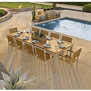 Oxford Garden Travira Side Chair - Tekwood Natural - 4 Pack