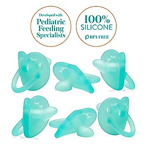 Evenflo Balance + Orthodontic Pacifier (6 Months+, 6pk, Aqua)