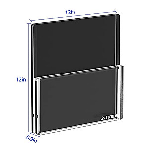 AITEE Acrylic Knife Holder for Wall, Clear Knife Block With Protection Shield for Kitchen Multifunctional Storage, Double-Layer Dust-Proof Storage Knife Holder for Knife Organize and Storage