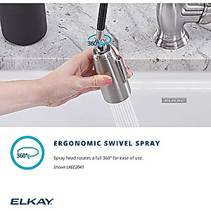 Elkay Avado Single Hole Bar Faucet with Pull-down Spray and Lever Handle, Matte Black