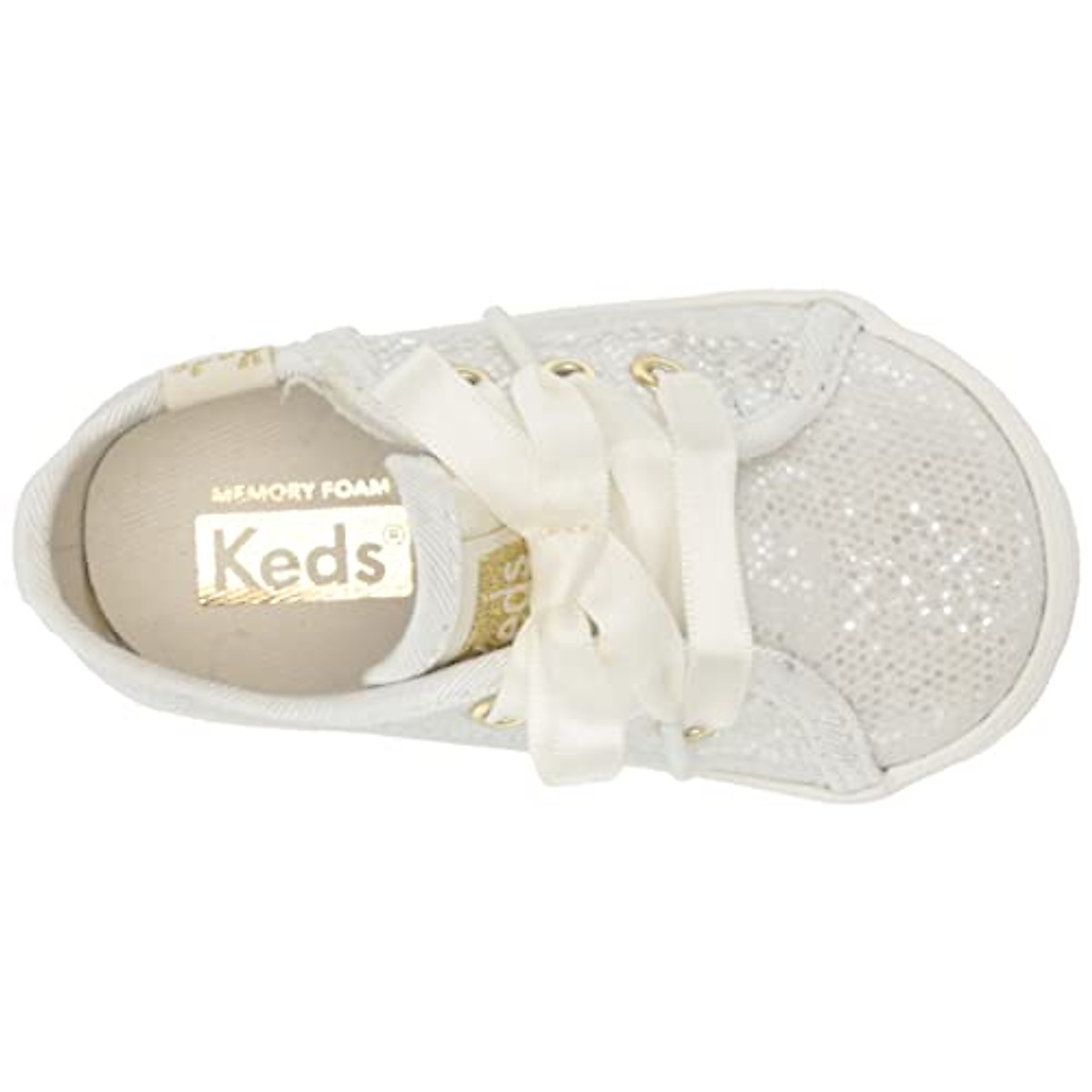 Keds Kids Baby Kickstart Crib Celebrations Sneaker, Ivory, 3 US Unisex Infant