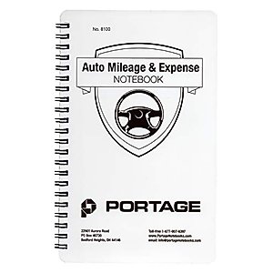 Auto Mileage & Expense Notebook – Vehicle Mileage Log, Miles Log Book to Track Over 400 Rides or Sessions, Track Odometer for Business Driving or Rideshare Apps – 5 x 8 Inches, 60 Pages (Pack of 1)