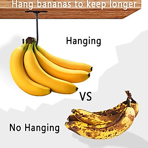 EINCORN 360°Rotation Banana Holder Hook Metal Banana Hook Hanging Banana Nail-Free Storage Hook Self Adhesive Banana Hanger, as the picture shows