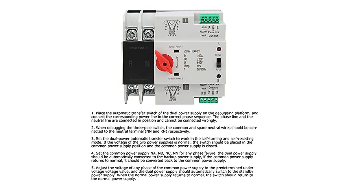 Dual Power Automatic Transfer Switch for Seamless Power Supply