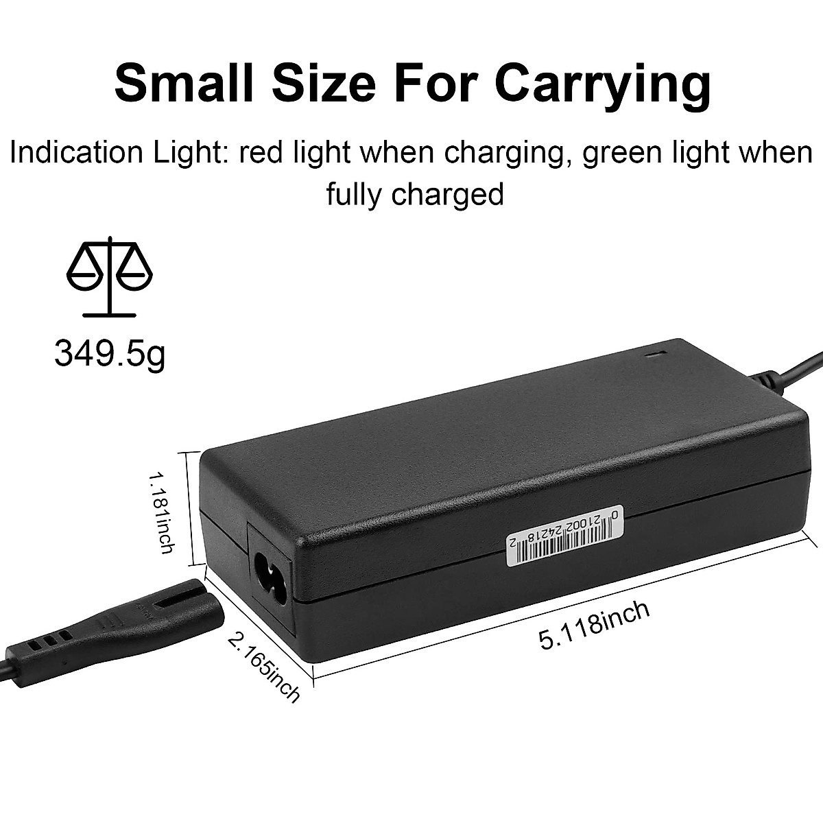 42V 2A Charger Fast Charge (Round tip 5.5 x 2.1mm Connector! Pls Check!) for Jetson, Gotrax, Hiboy, Swagtron and Other Brands Electric Equipment (Fit 36V Lithium Battery Pack)