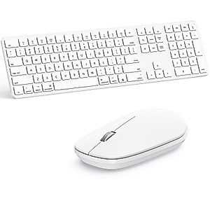 OMOTON Keyboard and Mouse for Mac, OMOTON Wireless Keyboard and Mouse Combo, Multi-Device Keyboard with Numeric Keypad for MacBook Pro/Air, iMac, iMac Pro, Mac Mini, Mac Pro Laptop and PC (Silver)