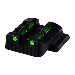HIVIZ unisex adult HiViz MPLW11 Interchangeable LITEWAVE Rear Handgun Sight for Smith Wesson M P Full Size Compact E, Green, Red, and Black, One Size US