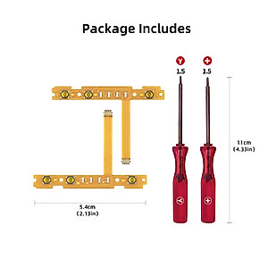 Wigearss SL SR Left Right Button Key Flex Cable Replacement with Y-Screwdriver & +-Screwdriver for NS Switch/Switch OLED Joy-Con Controller
