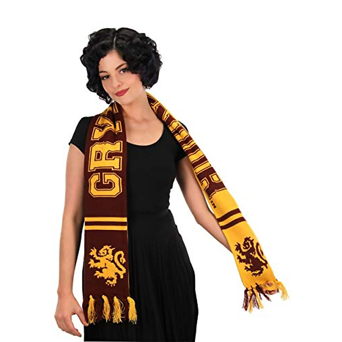 elope Harry Potter Gryffindor House Reversible Knit Scarf for Adults and Kids Standard