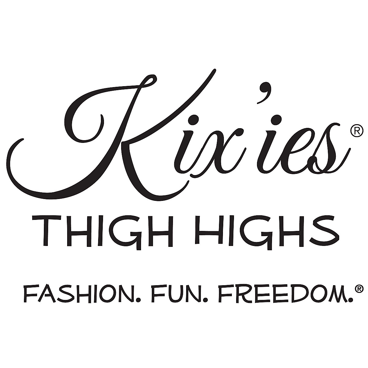 Kix'ies Thigh Highs | Thigh High Womens Stockings with No Slip Grip Stay Ups Thigh Bands | Womens Thigh High Stockings | Sexy Thigh High Stockings & Lingerie for Women (Dana Lynn Black | 1303D)
