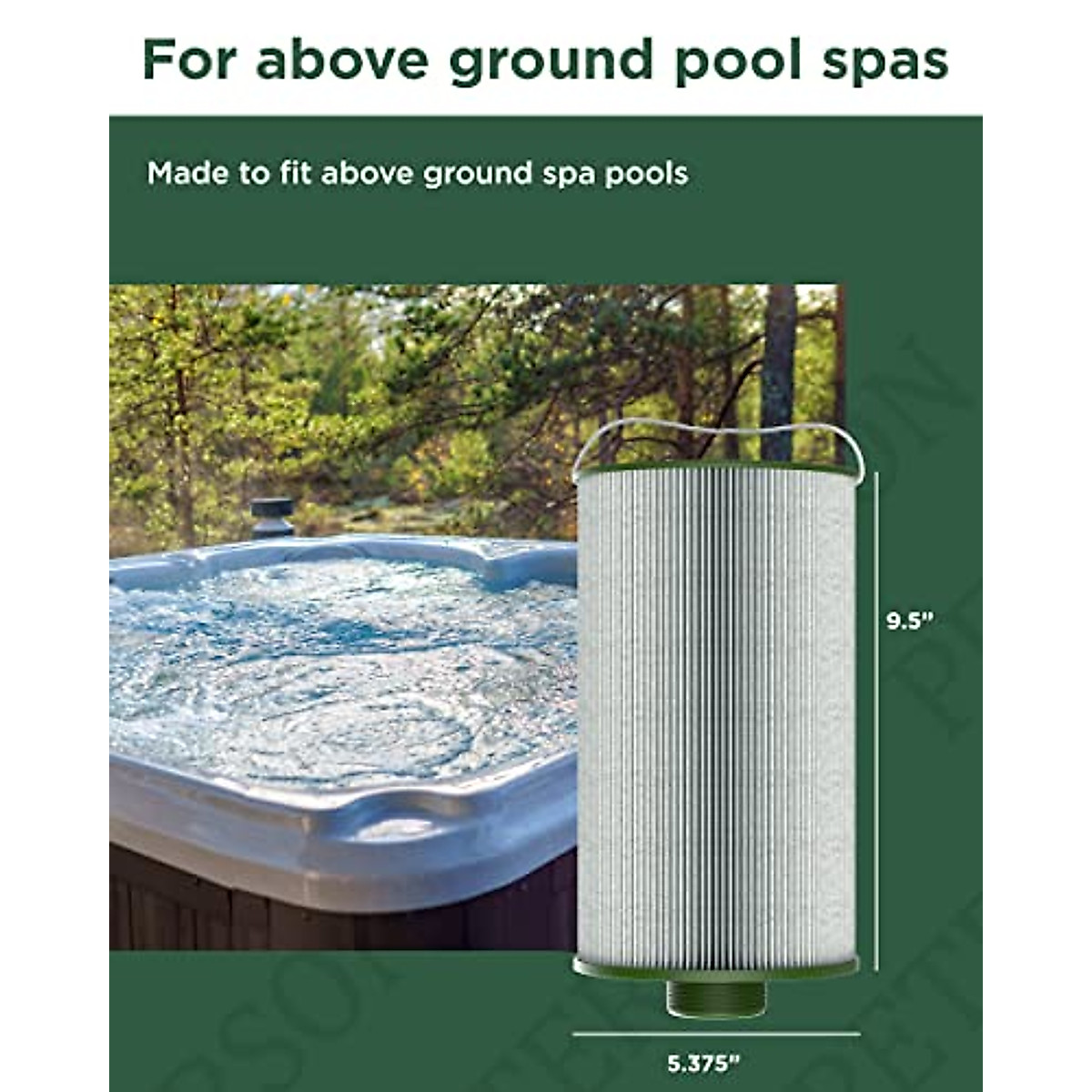 GALVANOX Replacement Filter Cartridge Compatible with Watkins 303279, PFF42TC-P4/Filbur FC2402/Unicel Compatible with Free Flow Hot Tub & More (2 Pack) 40 SQ FT