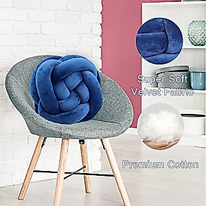 Xiashrk Knot Rose Ball Pillow, Decorative Flower Cushion Home Decor Plush Throw Knotted Pillow for Bed Couch, Household Throw Knot Pillow Floor Decorative Cushion for Home Living Room