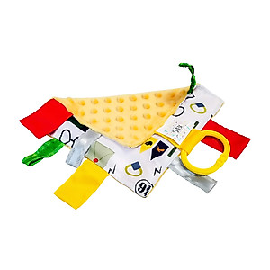 Lovey Chew Blanket Crinkle Toy Tag Square Sensory by Baby Jack (Wizard)