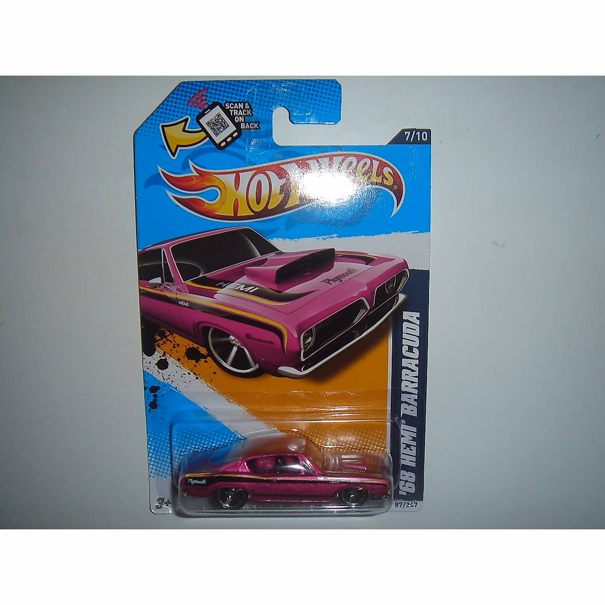 2012 Hot Wheels KMart Exclusive Muscle Mania - Mopar '68 Hemi Barracuda Lavender #87/247