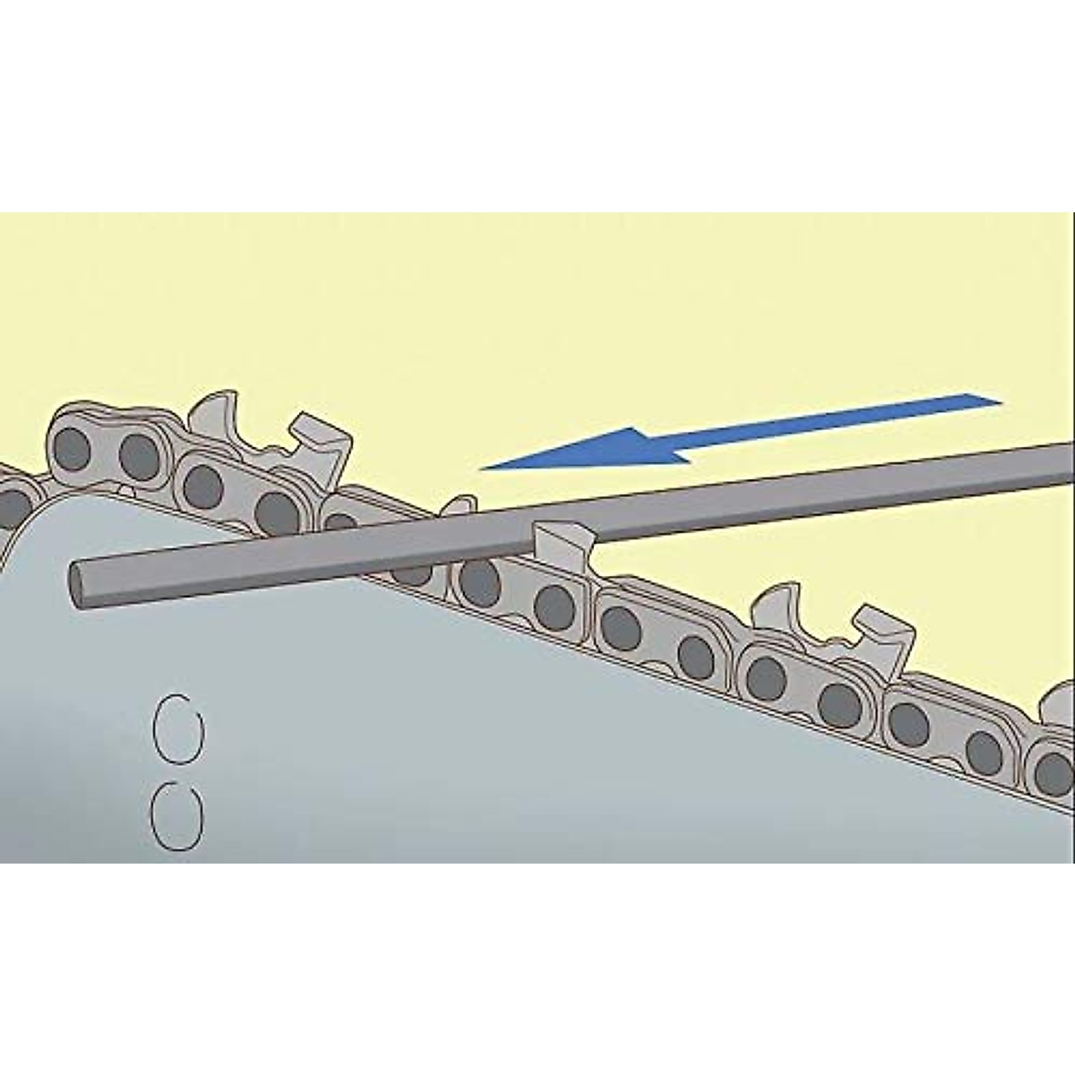 Corona CF4050732SC0CD Round Chainsaw Smooth Cut File Carded, 8-Inch by 7/32-Inch