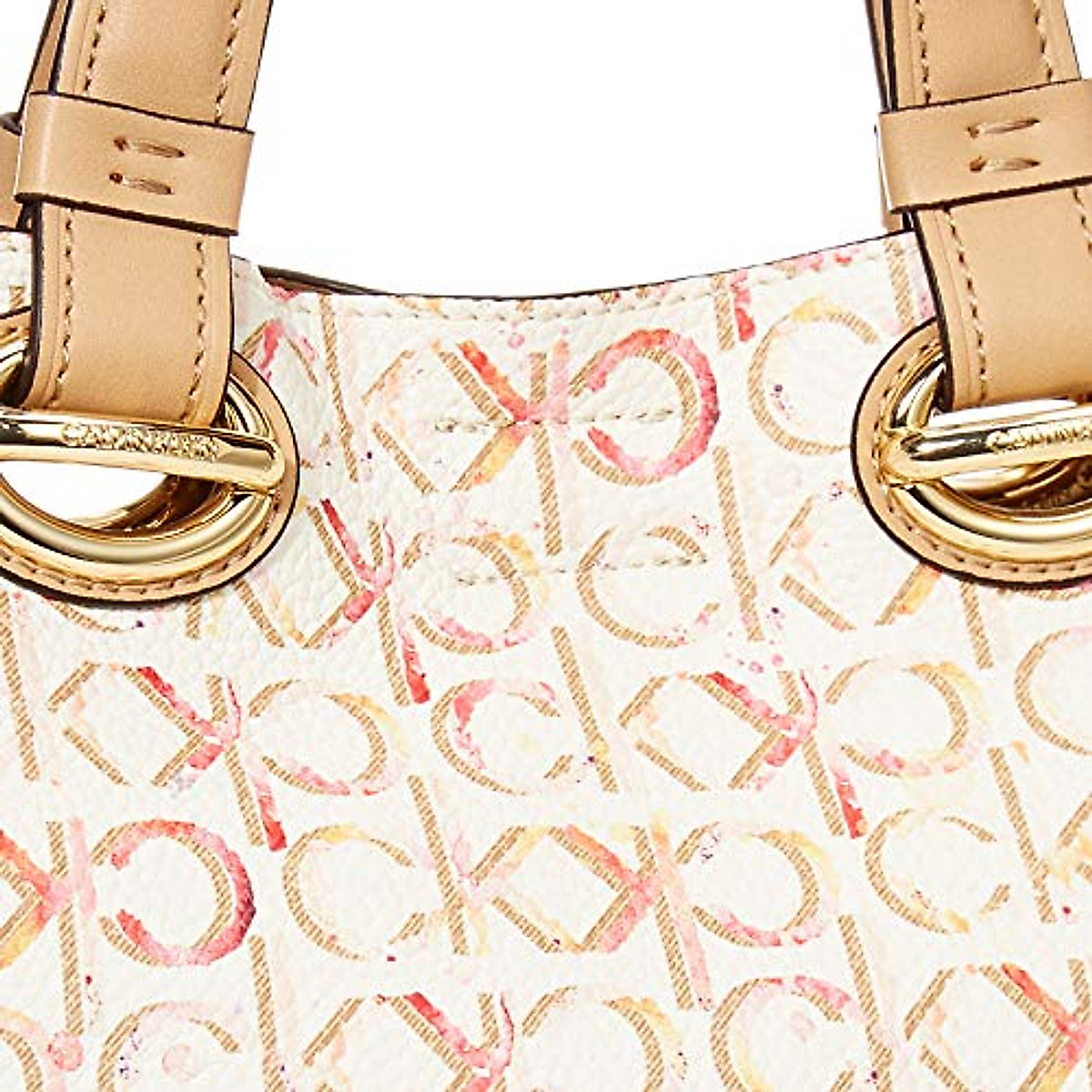 Calvin Klein Lucia Novelty Shopper, Cherub White Multi Painted Linear