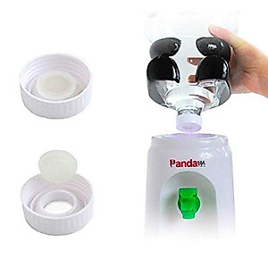 Panda Water Dispenser, 2.5 Liters Mini Bottled Cooler Drinking Stand for Office Desk, Room Table, Kitchen Counter - White