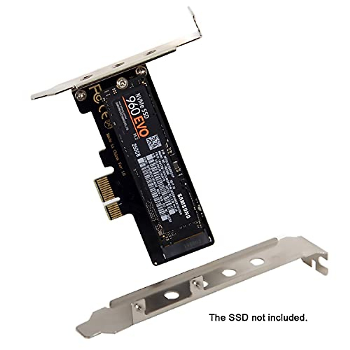 NFHK Low Profile PCI-E 3.0 x1 Lane to M.2 NGFF M-Key SSD Nvme AHCI PCI Express Adapter Card