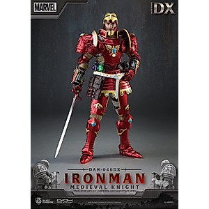 Beast Kingdom Medieval Knight Iron Man (Deluxe Version) DAH-046 Dynamic Action Figure, Multicolor