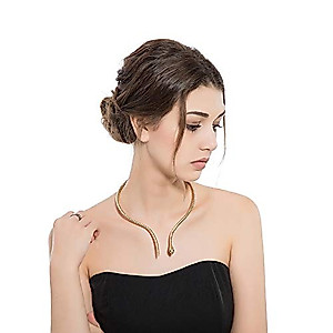 Gold Snake Jewelry for Women Punk Gothic Halloween Jewelry Snake Necklace Earrings Bracelets Halloween Costume Women 2024