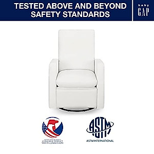 Delta Children babyGap Cloud Recliner with LiveSmart Evolve - Sustainable Performance Fabric, Artic