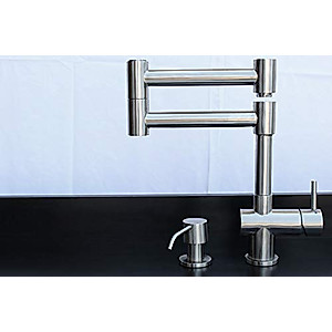 ALFI brand AB2038 Solid Retractable Single Hole Kitchen Faucet, Polished Stainless Steel