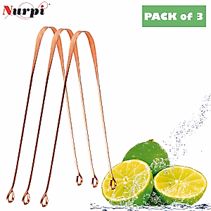 NURPI PURE COPPER TONGUE CLEANER pack of 3